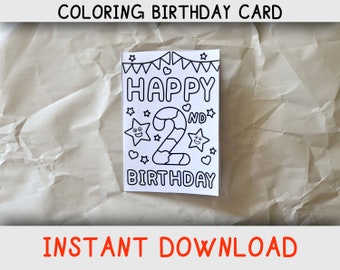 Instant Download Two Today Birthday Card, Printable Happy Birthday ...