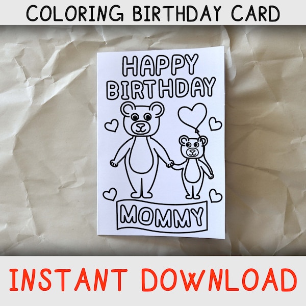 Happy Birthday Mom Card From Children - Etsy