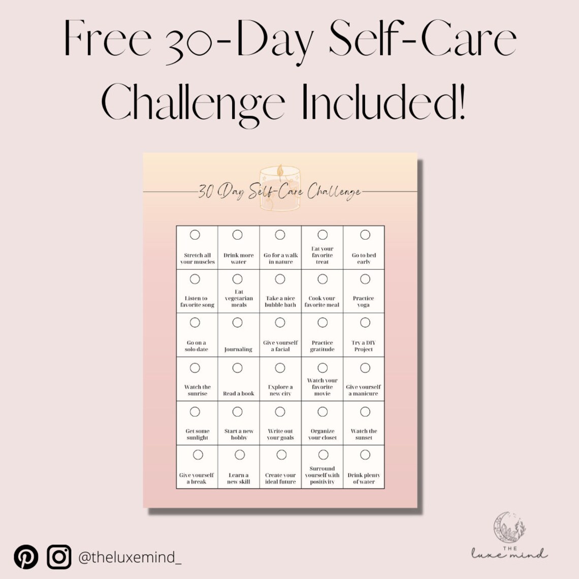 Self Care Journal | Wellness Planner | Digital Journal | FREE 30-day ...