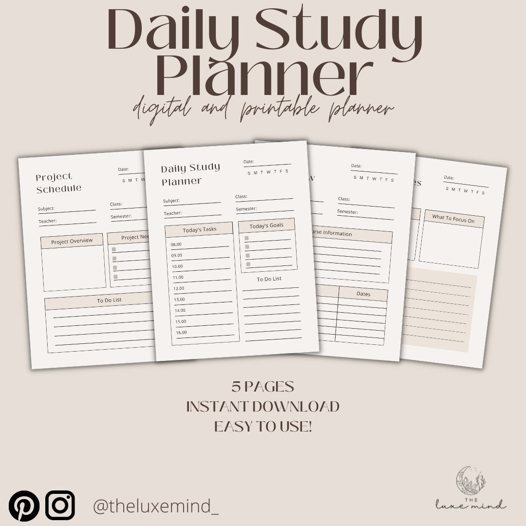 Student Planner, Assignment Tracker | Digital Planner | DIGITAL ...