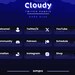 Cloudy Twitch Panels | Dark Blue | 17 Panels - Etsy
