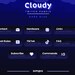 Cloudy Twitch Panels | Dark Blue | 17 Panels - Etsy