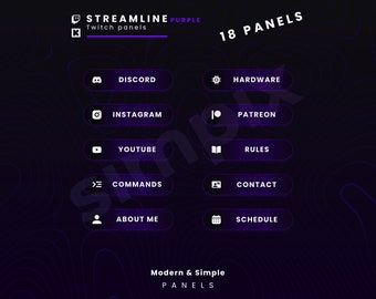 Gold Streamline Modern and Simple Twitch/kick Panels 18 - Etsy