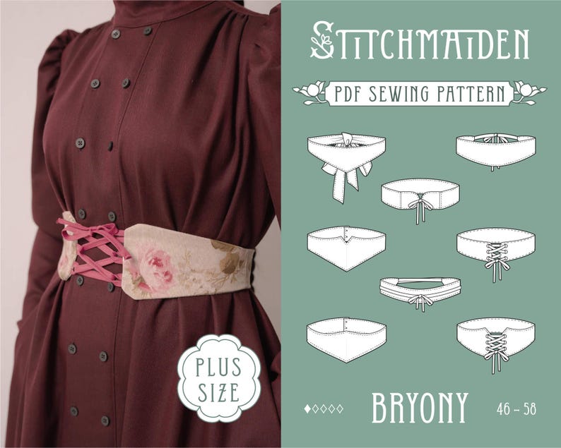 Bryony Belt Bundle | Plussize | EU 46-58 | PDF Sewing Pattern | Instant ...