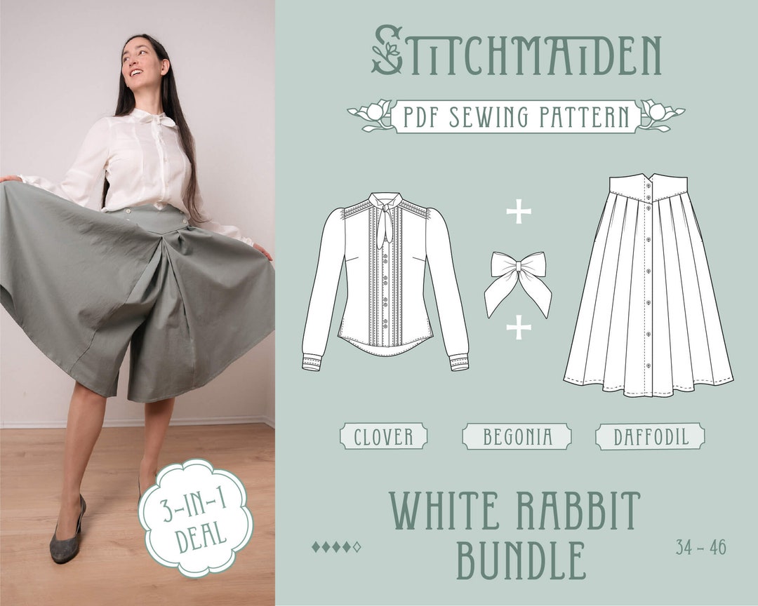White Rabbit Bundle | EU 34-46 | PDF Sewing Pattern | Instant Download ...