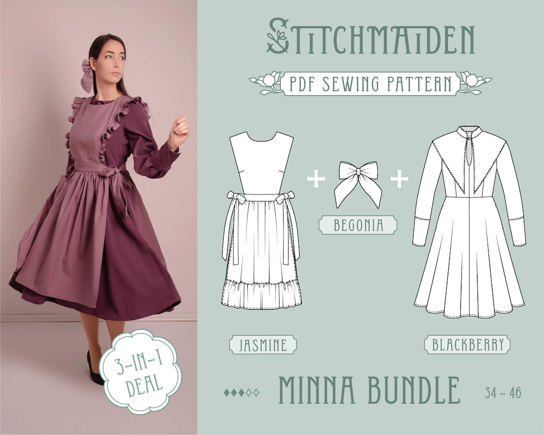 Minna Bundle | EU 34-46 | PDF Sewing Pattern | Instant Download A4, US ...