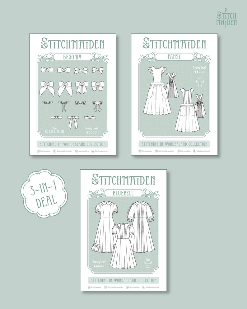 Alice Bundle EU 34-46 PDF Sewing Pattern Instant - Etsy