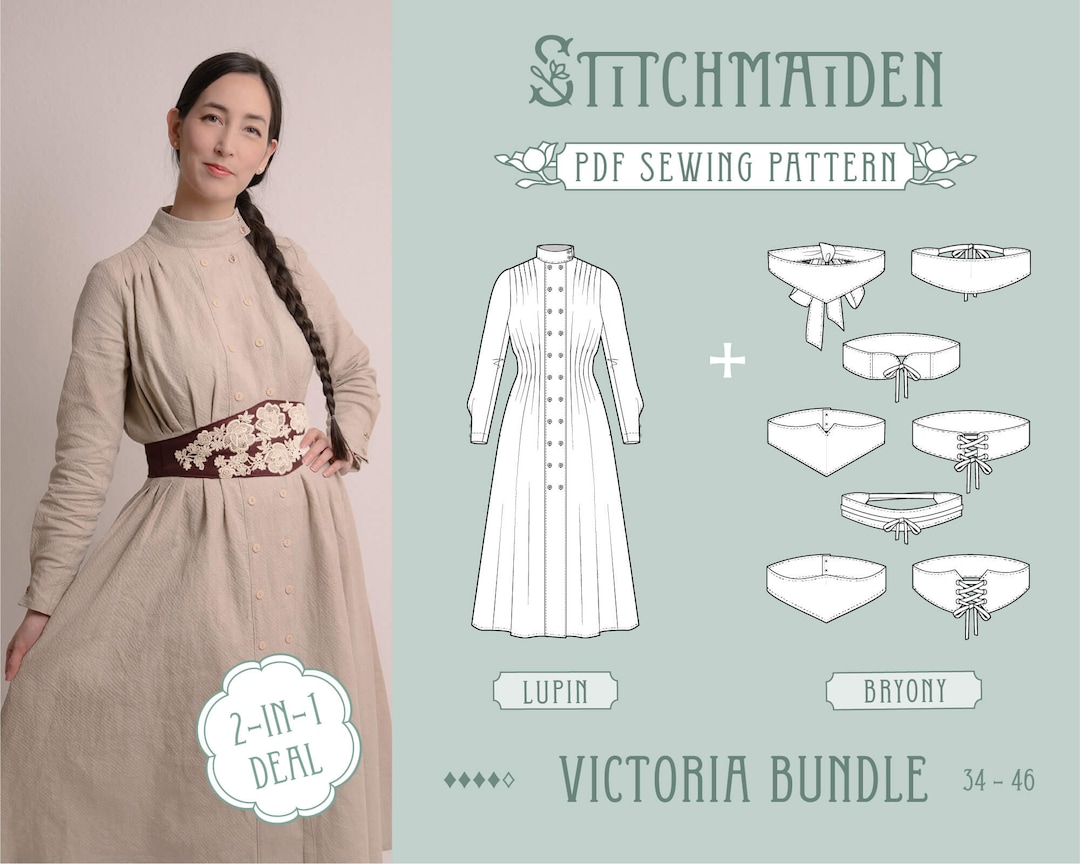 Victoria Bundle | EU 34-46 | PDF Sewing Pattern | Instant Download A4, US Letter, A0 Pattern ...