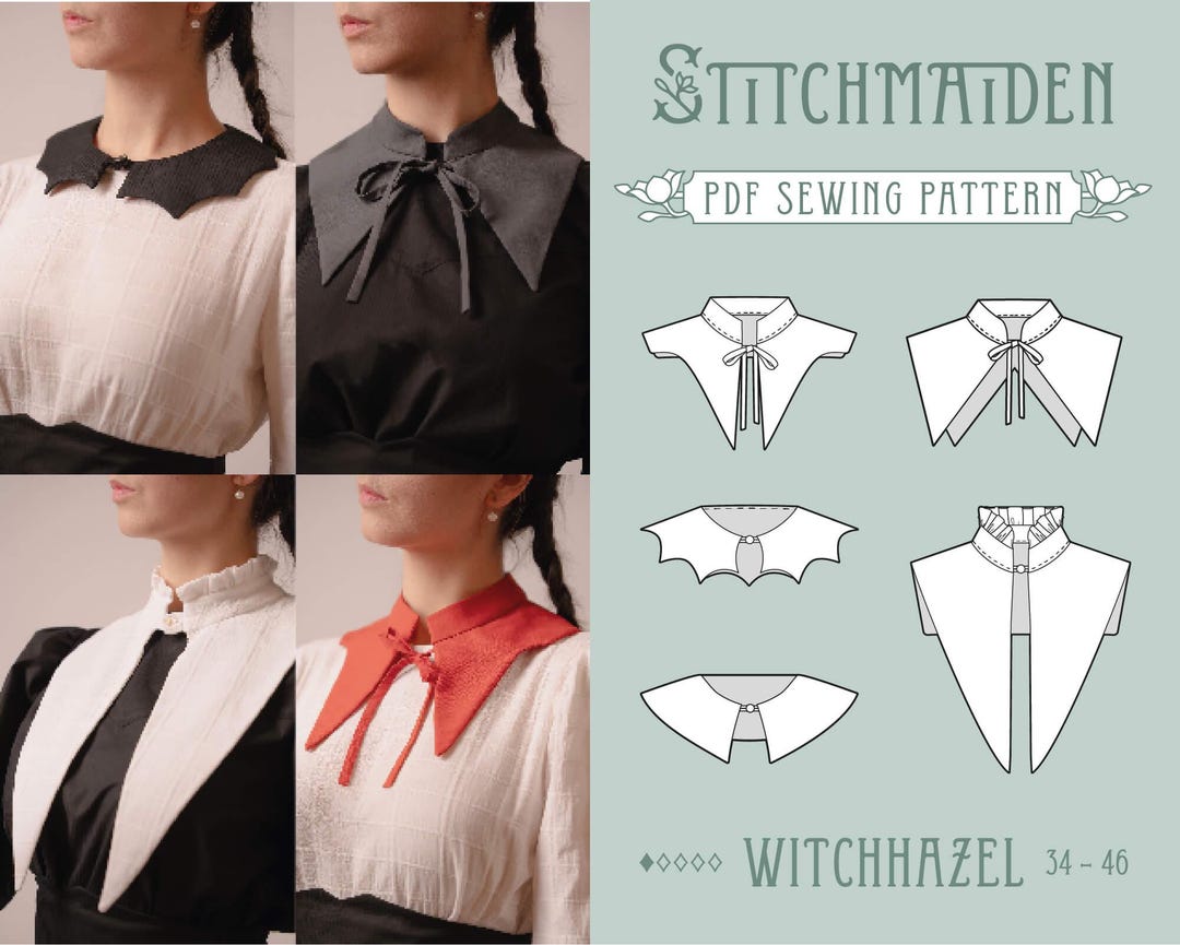 Witchhazel Detachable Collar Pack | EU 34-46 | PDF Sewing Pattern ...