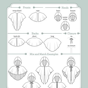 Snowdrop Cape | ONESIZE | PDF Sewing Pattern | Instant Download A4, US ...