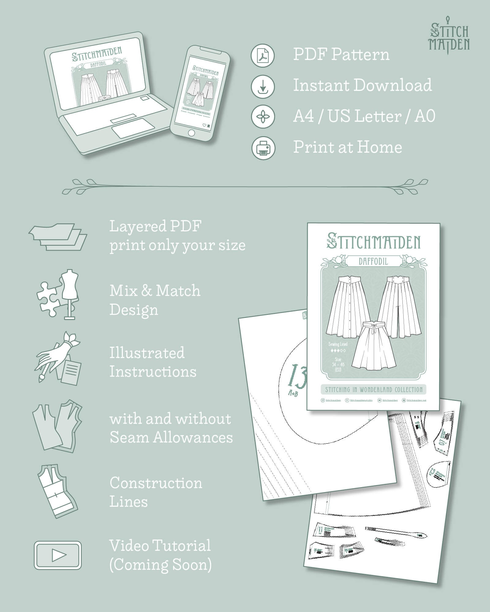 White Rabbit Bundle EU 34-46 PDF Sewing Pattern Instant - Etsy