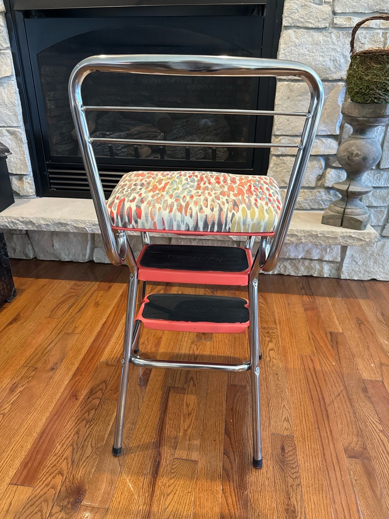 Vintage Cosco Step Stool 1960s Style Undated With Lively Spring Colors ...