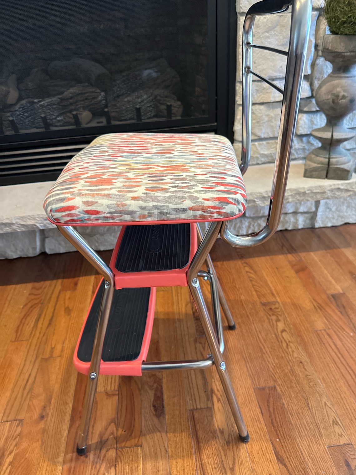 Vintage Cosco Step Stool 1960s Style Undated With Lively Spring Colors ...
