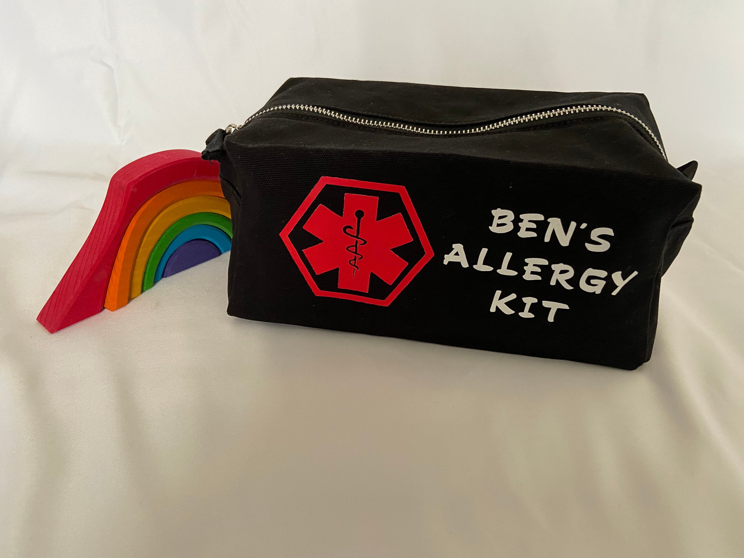 Personalised allergy bag L epi pen case for boys inhaler | Etsy