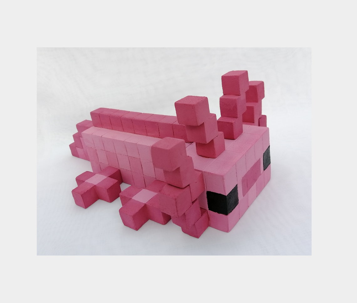Minecraft axolotl pixel art | Etsy