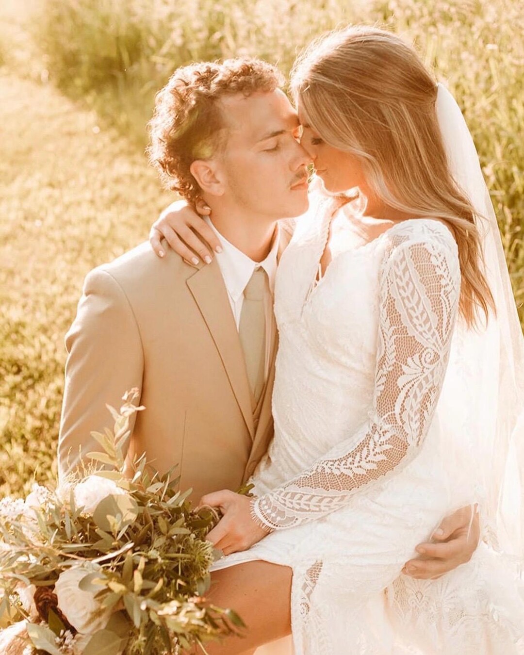 QUEEN JENNIFER - IVORY | Boho Lace Wedding Dress | Gown With Tassel ...