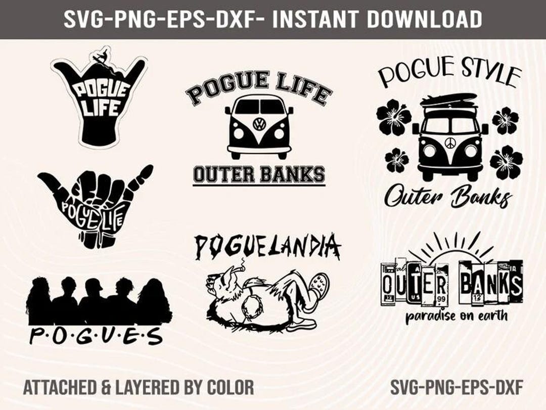 Outer Banks SVG Bundle, Outer Banks ,pogue Designs ,pogue for Life ...