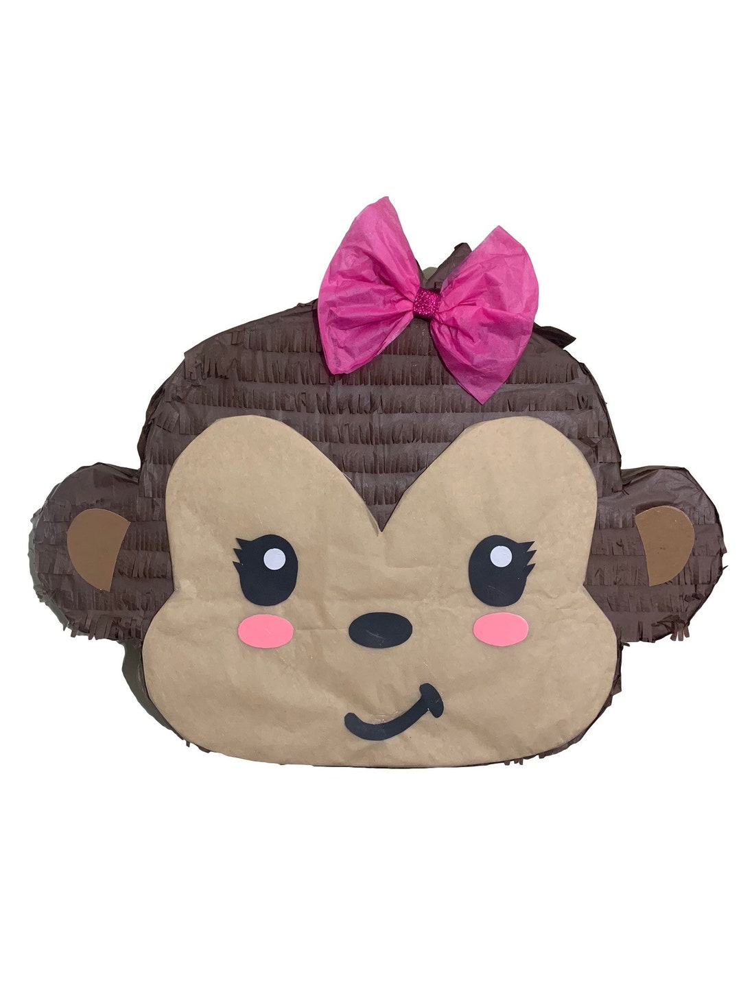 Handmade Cute Monkey With Bow Pinata - Etsy