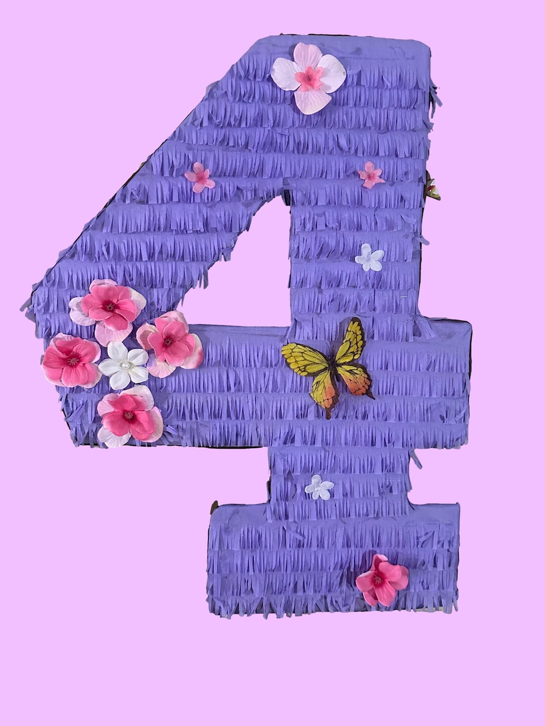 Handmade Cute Butterflies and Flowers Number Pinata - Etsy