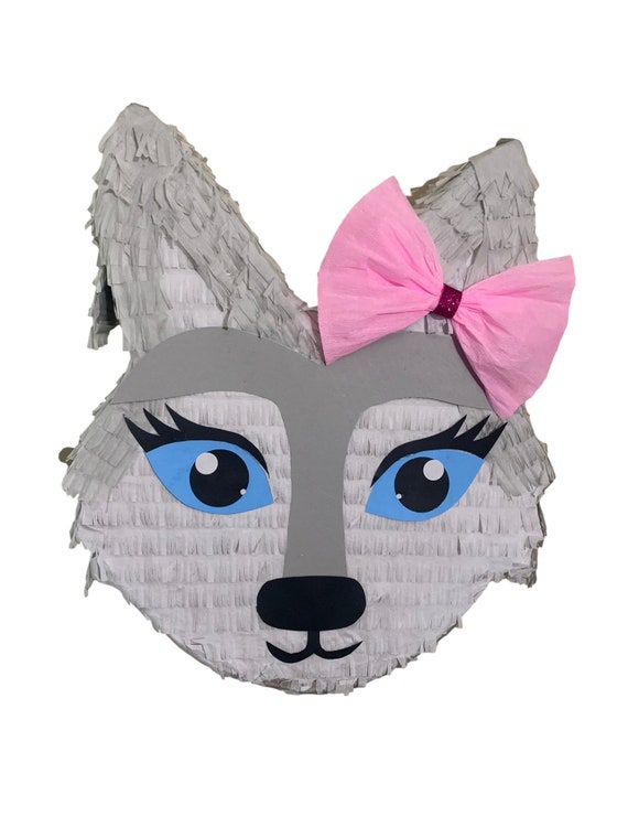 Handmade Cute Wolf With Bow Pinata - Etsy