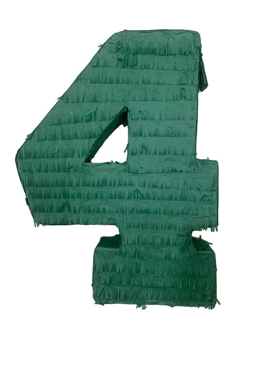 Handmade Solid Color Number Four Pinata - Etsy