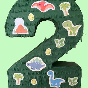 Handmade Dinosaur Number Pinata - Etsy