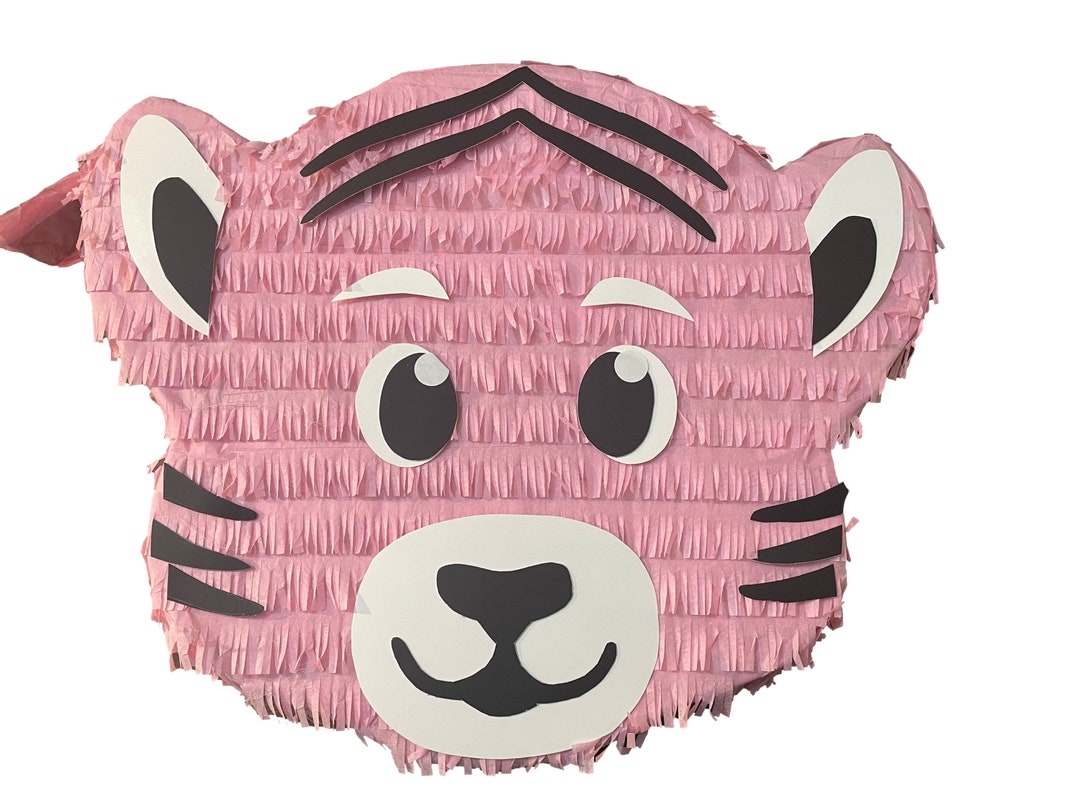 Handmade Cute Pink Tiger Pinata - Etsy