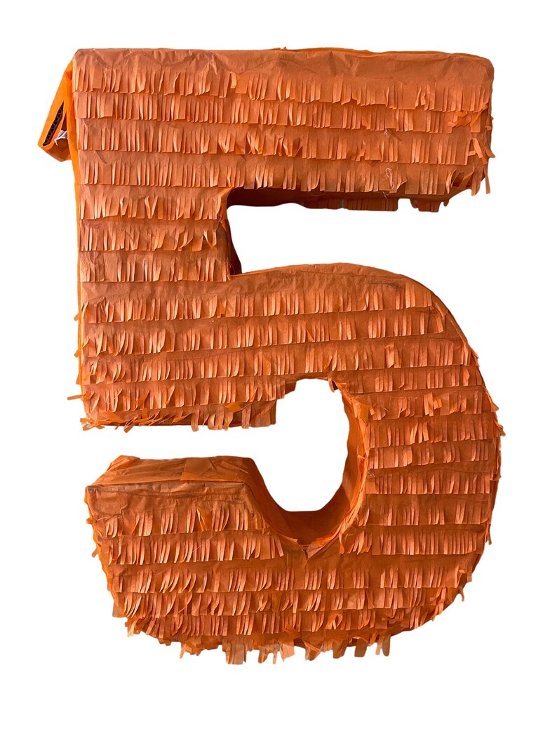 Handmade Solid Color Number Five Pinata - Etsy