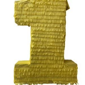 Handmade Solid Color Number One Pinata - Etsy