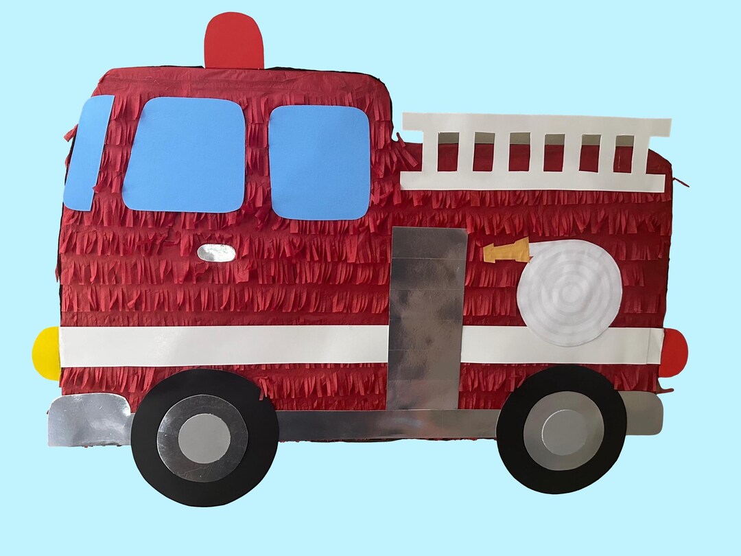Handmade Fire Truck Pinata - Etsy