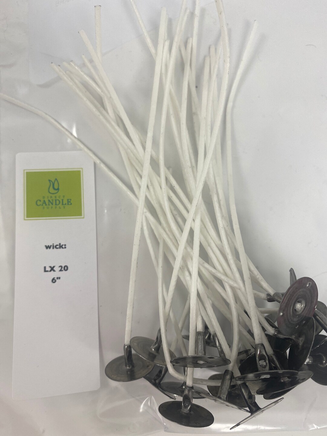 LX-20 Wicks - 6 Inch - 25 Pack Wicks - for Use With Our Coconut and Soy ...