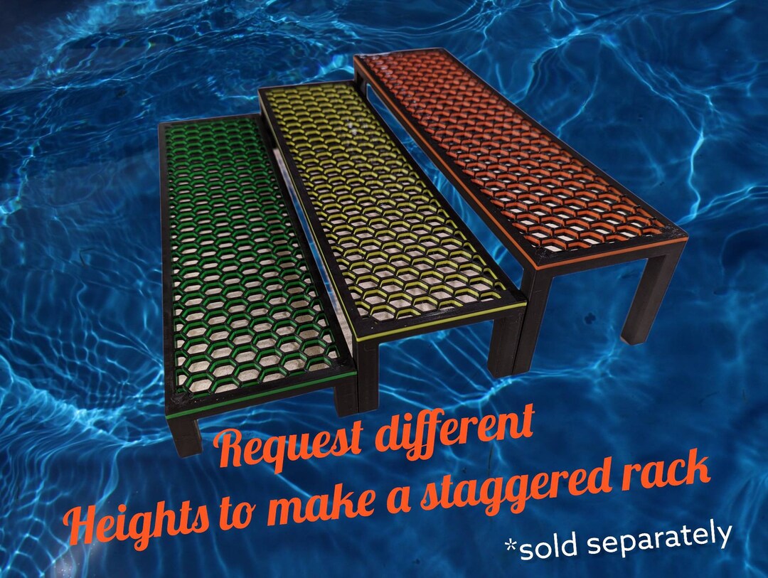 15" X 4" Honeycomb Frag Rack | Free Standing Aquarium Rack | 3D Printed ...