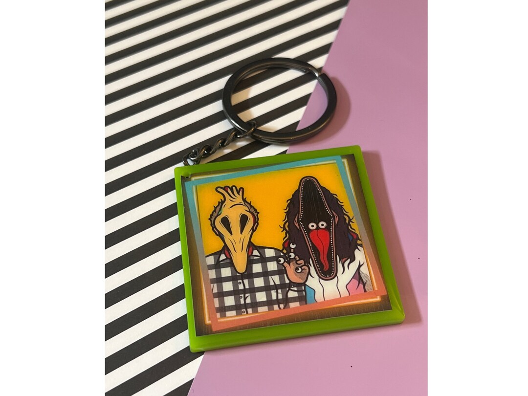 Ghost Keychain Beetlejuice Keychain We're Dead Keychain No Feet ...
