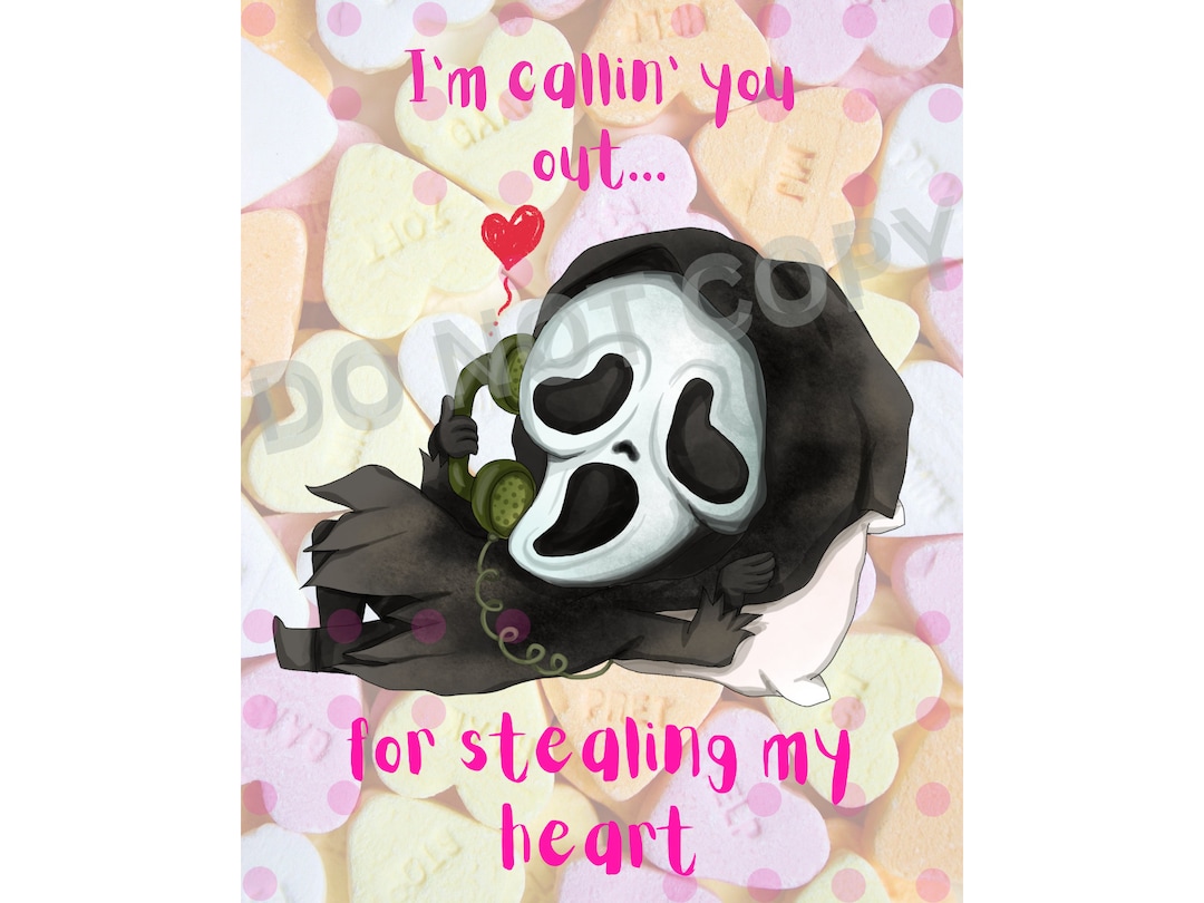 Horror Valentines Spooky Valentine Print Your Own Valentine Horror ...