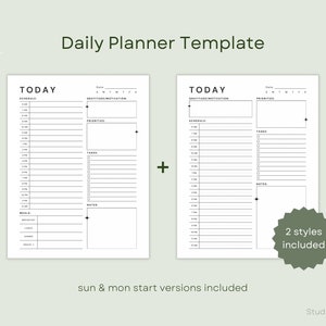 Minimalist Aesthetic Planner Set Daily Planner Weekly - Etsy