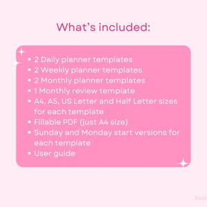 Aesthetic Printable Planner Set Pink Version, Daily, Weekly, Monthly ...