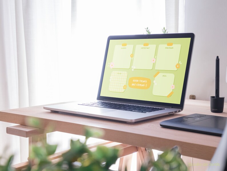 Green Flower Theme Desktop Wallpaper Organizer Folder Icons - Etsy