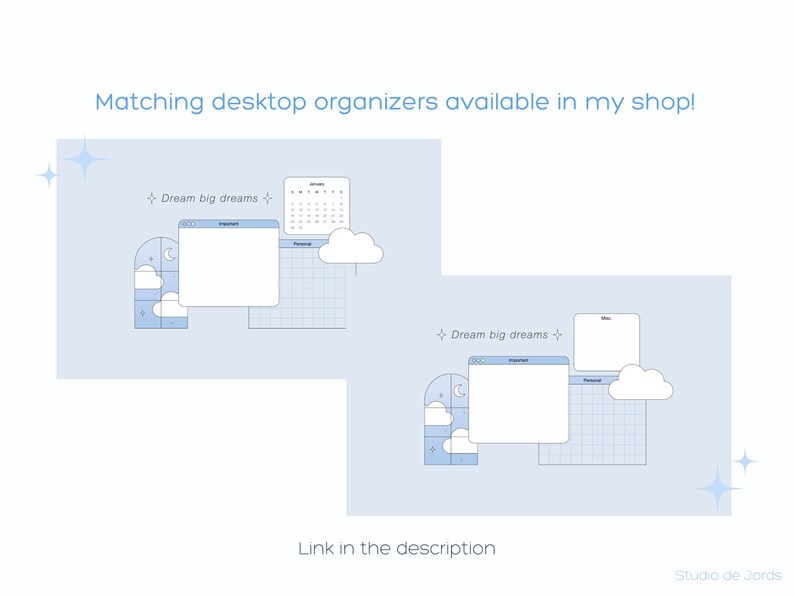 Blue Aesthetic Theme Assorted Folder Icons Mac & Windows - Etsy