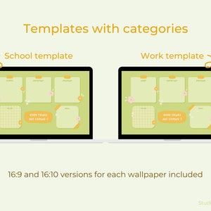 Green Flower Theme Desktop Wallpaper Organizer Folder Icons - Etsy