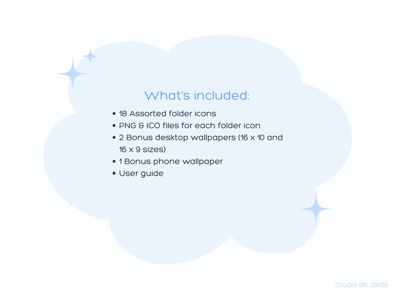 Blue Aesthetic Theme Assorted Folder Icons Mac & Windows - Etsy