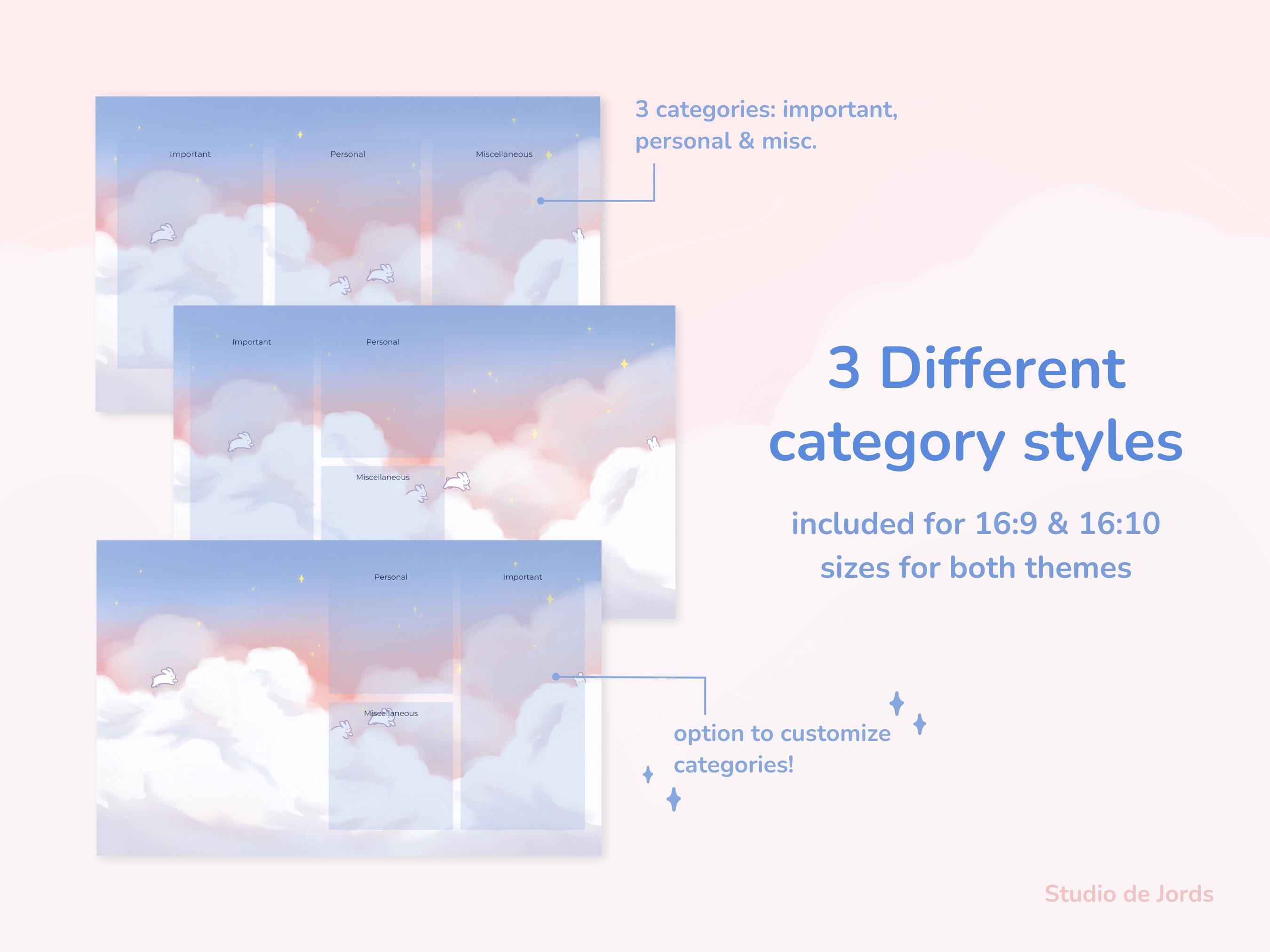 Cloud Theme Desktop Wallpaper Set, Desktop Wallpaper Organizers, Mac ...