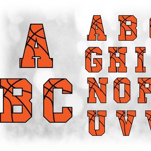 Sports Clipart: Basketball Layered Alphabet Letters on ONE - Etsy