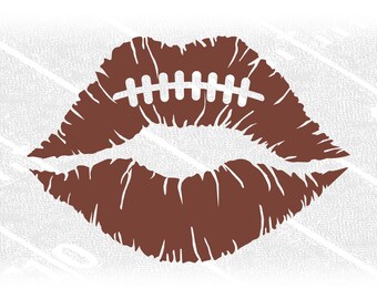 Football Lips Svg | Etsy