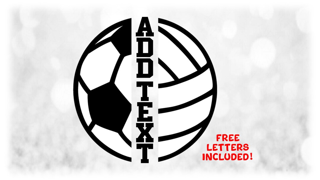 Sports Clipart: Split Name Frame Half Sports Balls With Black/white ...
