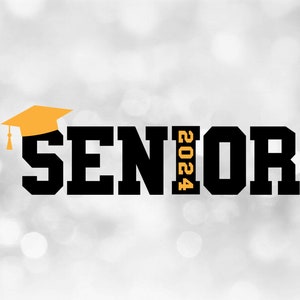 Education Clipart: Black Word senior With Vertical - Etsy
