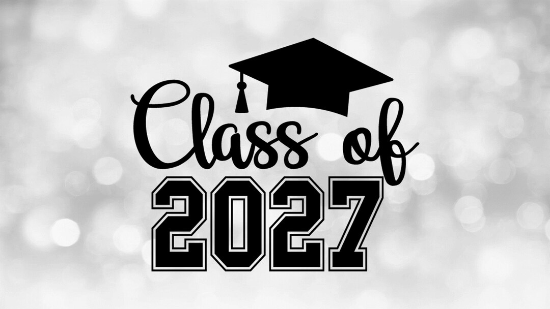 Educational Clipart: Words "class of 2027" in Varsity / Collegiate and ...