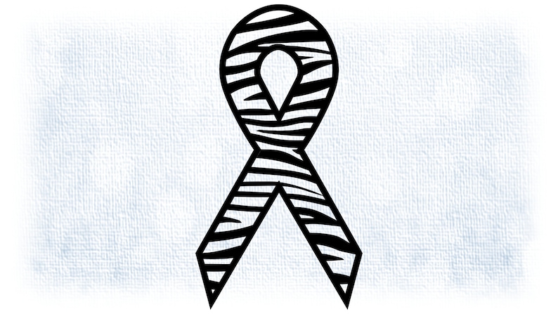 Clipart for Causes: Black Striped Zebra Awareness Ribbon - Etsy