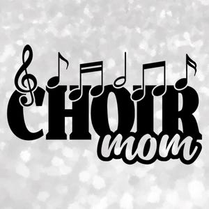 Shape Clipart: Black Word "choir" Silhouettes With Treble Clef and ...