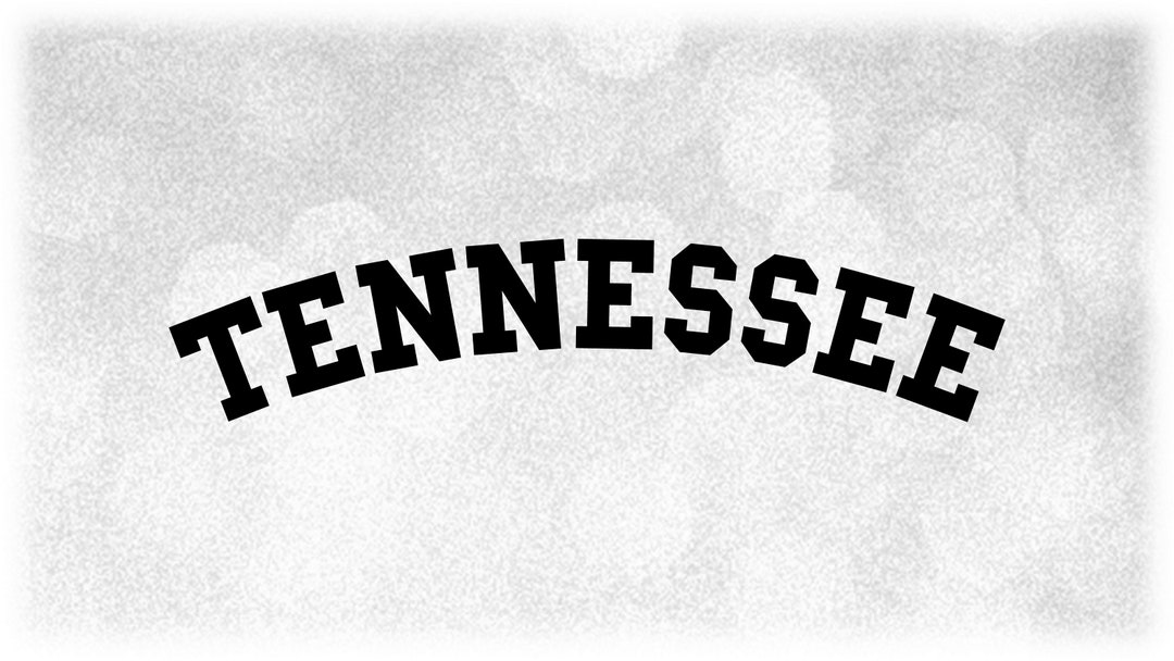 Geography Clipart: Black Arched USA State Name tennessee in Bold Black ...