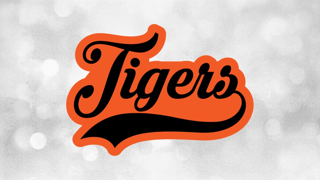 Sports Clipart: Black on Orange "tigers" Team Name in Fancy Letterss ...